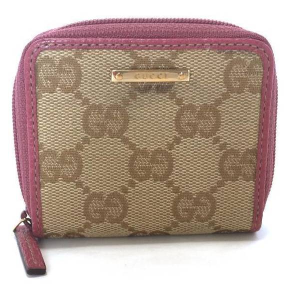 Gucci | Bags | Gucci Type Gg Coin Zipper Case Beige Pink Wallet | Poshmark